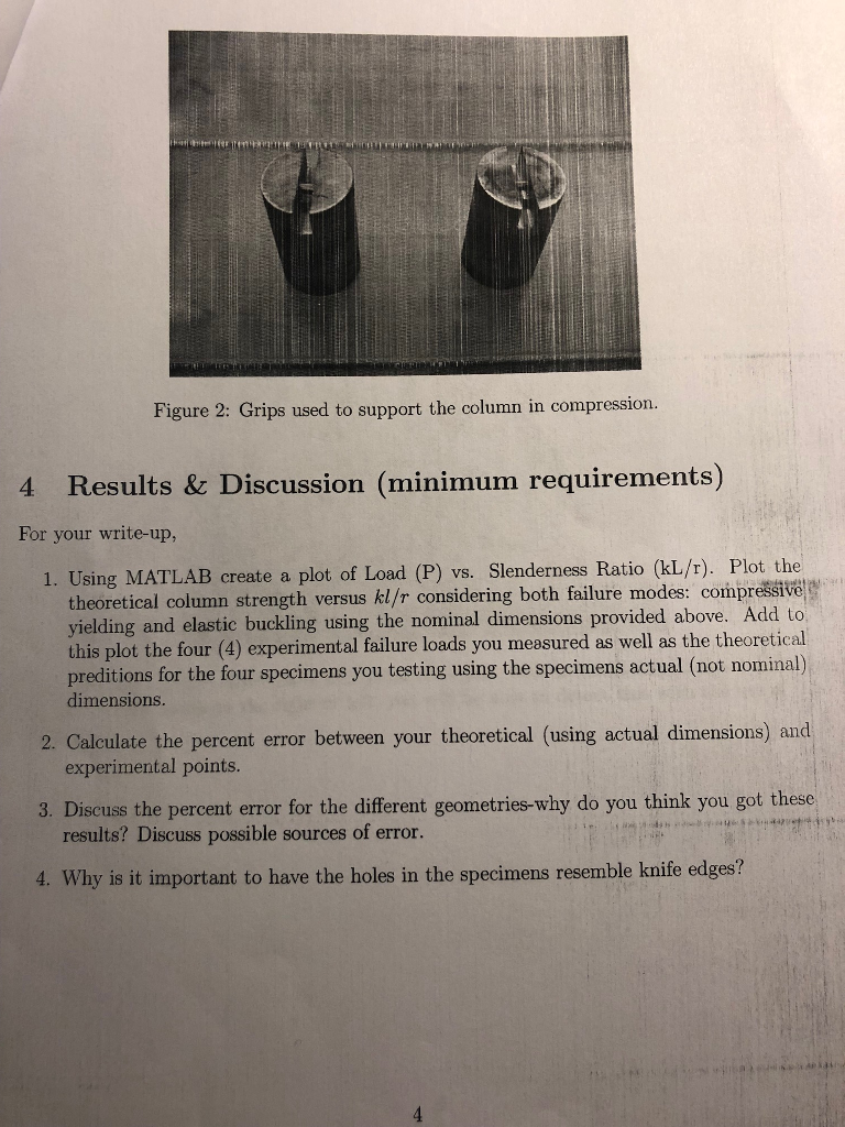 Solved Buckling of Columns 1 Introduction and Objectives one | Chegg.com