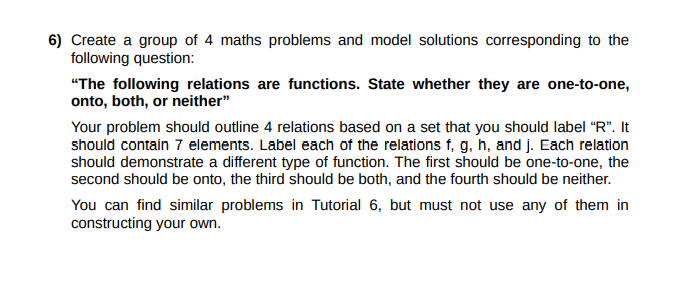 Solved 6) Create a group of 4 maths problems and model | Chegg.com