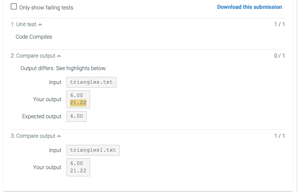 Solved 13.6 Programming 6: Triangles in Files Read in name | Chegg.com