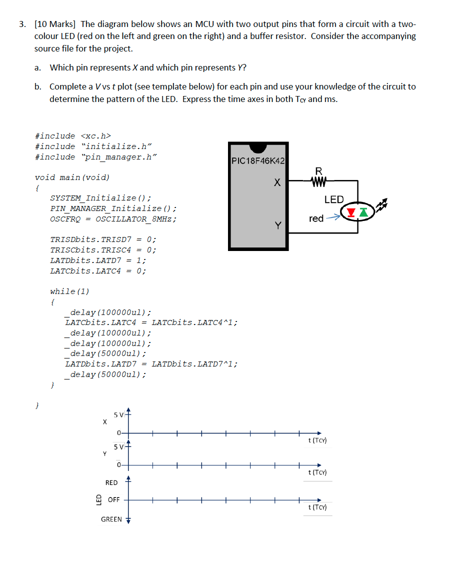Solved 3. [10 Marks] The diagram below shows an MCU with two | Chegg.com