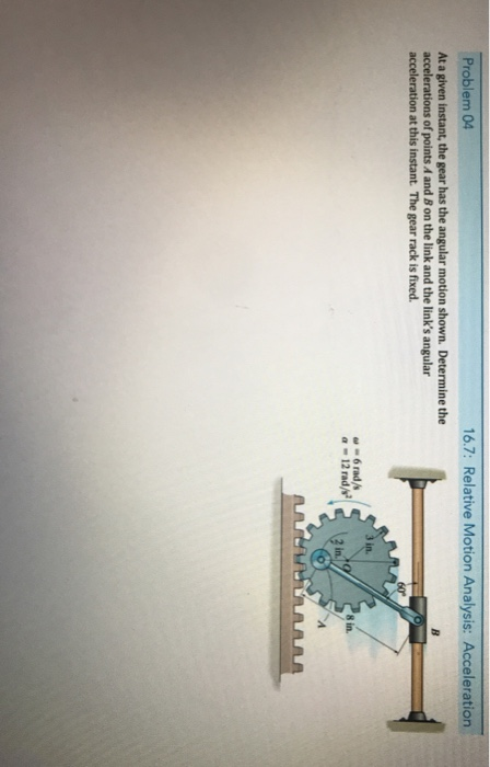 Solved Problem 04 16.7: Relative Motion Analysis: | Chegg.com