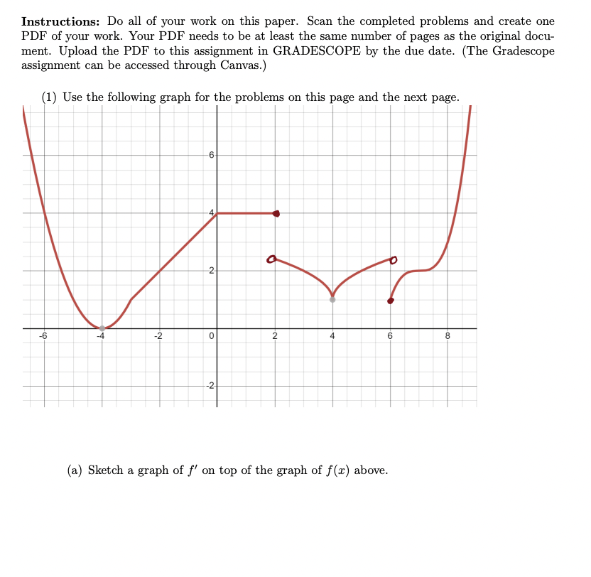 Instructions: Do all of your work on this paper. Scan | Chegg.com
