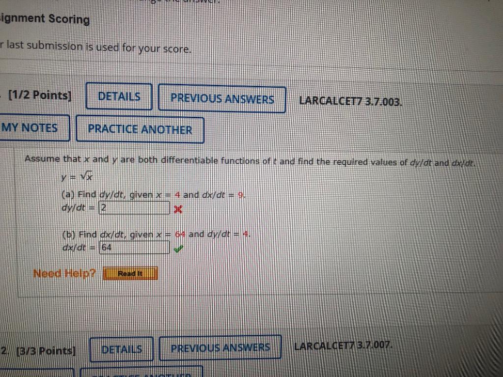 Solved ignment Scoring r last submission is used for your | Chegg.com