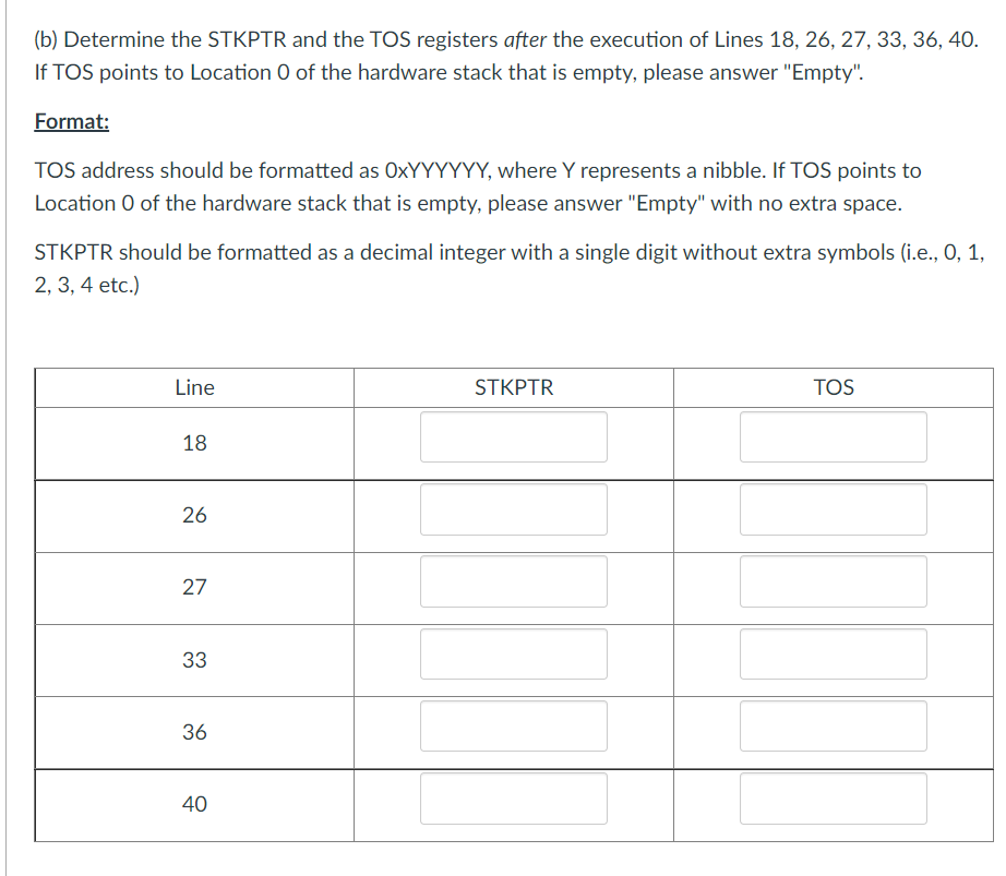 Solved Program Memory Address opcode Source Code cblock 0x00 | Chegg.com