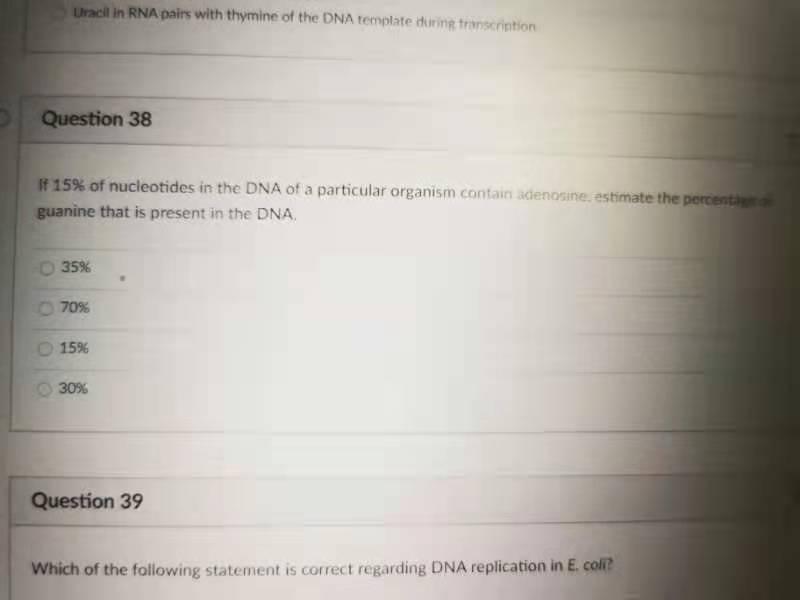 Solved having 705 or 80S ribosomes the presence or absence | Chegg.com