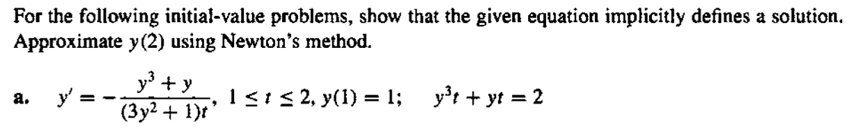 Solved For the following initial-value problems, show that | Chegg.com