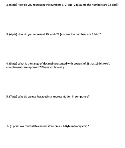 Solved 2. Signed Integers Unsigned binary numbers work for | Chegg.com