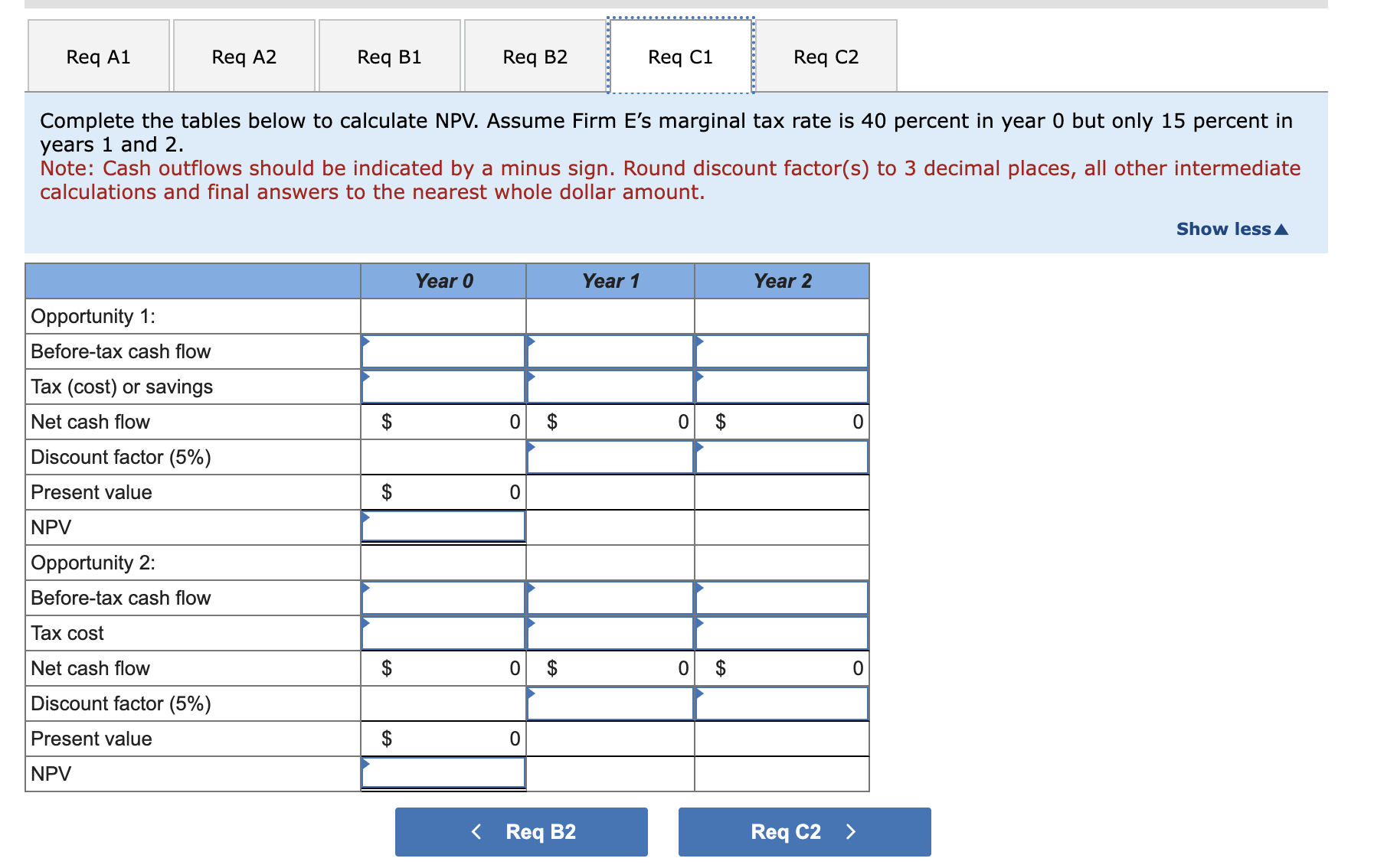 Solved Complete the tables below to calculate NPV. Assume | Chegg.com