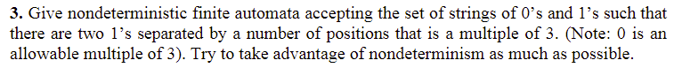 Solved 3. Give nondeterministic finite automata accepting | Chegg.com