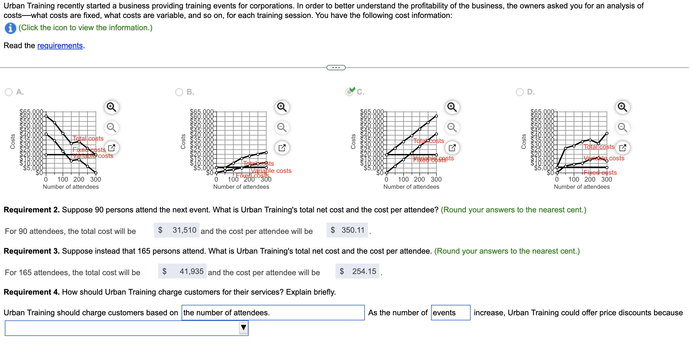 Solved costs-what costs are fixed, what costs are variable, | Chegg.com