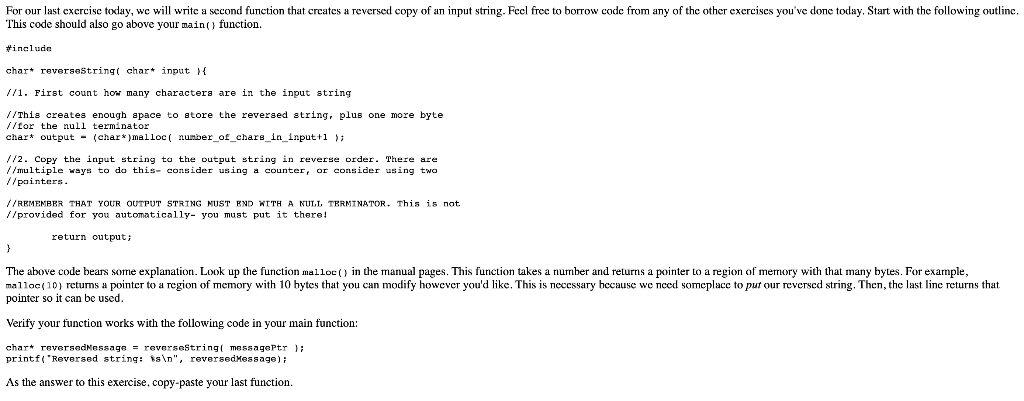 Solved For Our Last Exercise Today We Will Write A Second Chegg