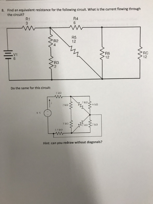 Find an equivalent resistance for the following | Chegg.com