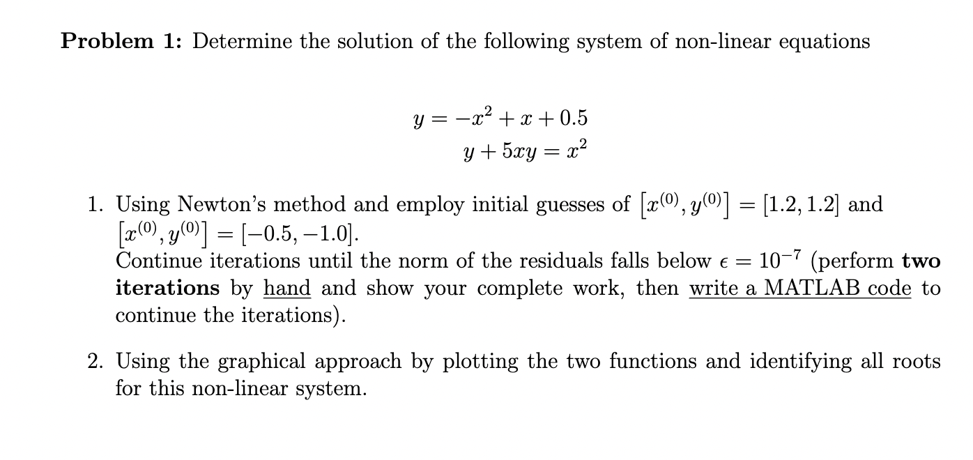 Solved Problem 1: Determine the solution of the following | Chegg.com
