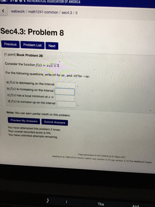 Solved Consider the function f(x) = 12x5 + 45x4-200x3 + 7. | Chegg.com
