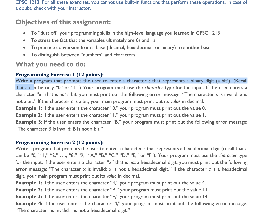 Solved CPSC 1213. For all these exercises, you cannot use | Chegg.com