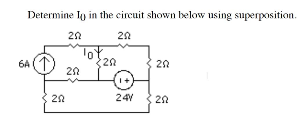 Solved Determine I0 in the circuit shown below using | Chegg.com