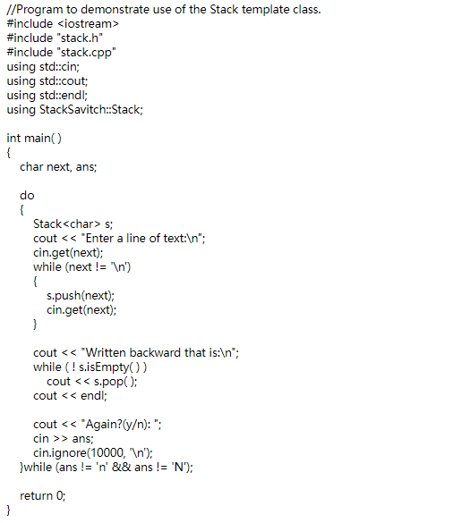 Solved Modify the source code for the Stack class from | Chegg.com