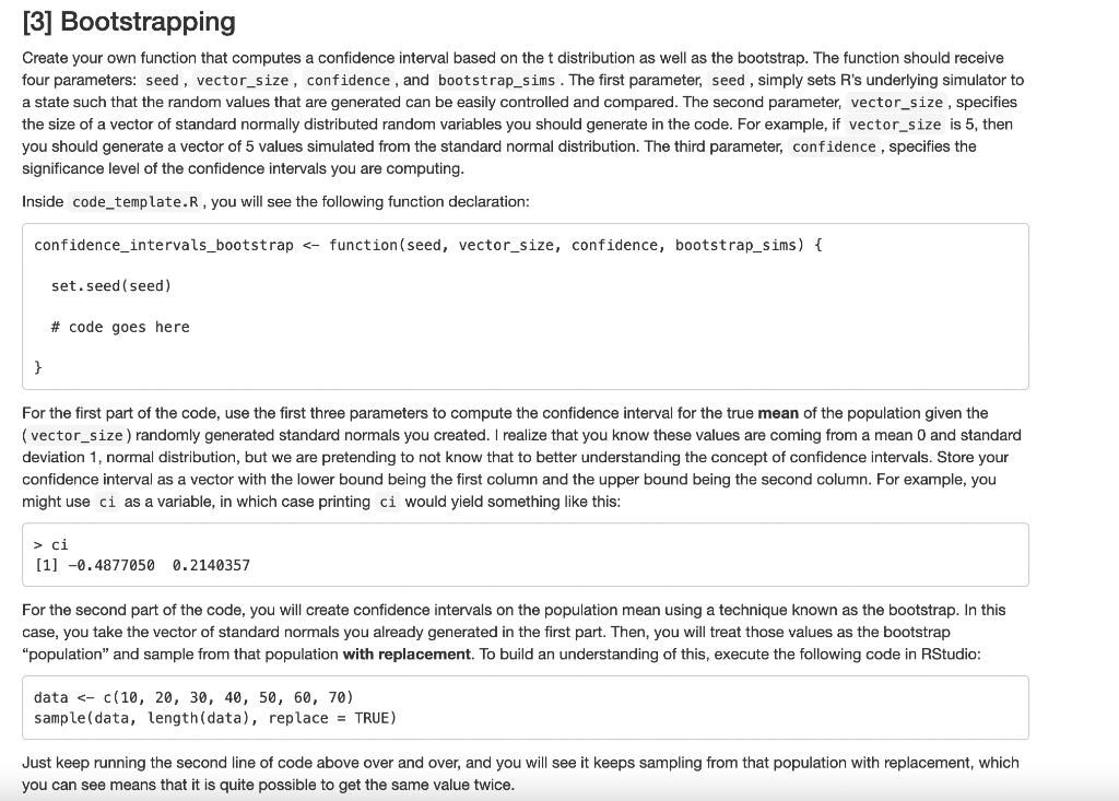 Solved [3] Bootstrapping four parameters: seed, vector_size, | Chegg.com