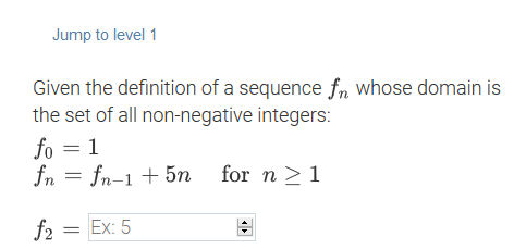Solved Jump to level 1 Given the definition of a sequence fn | Chegg.com