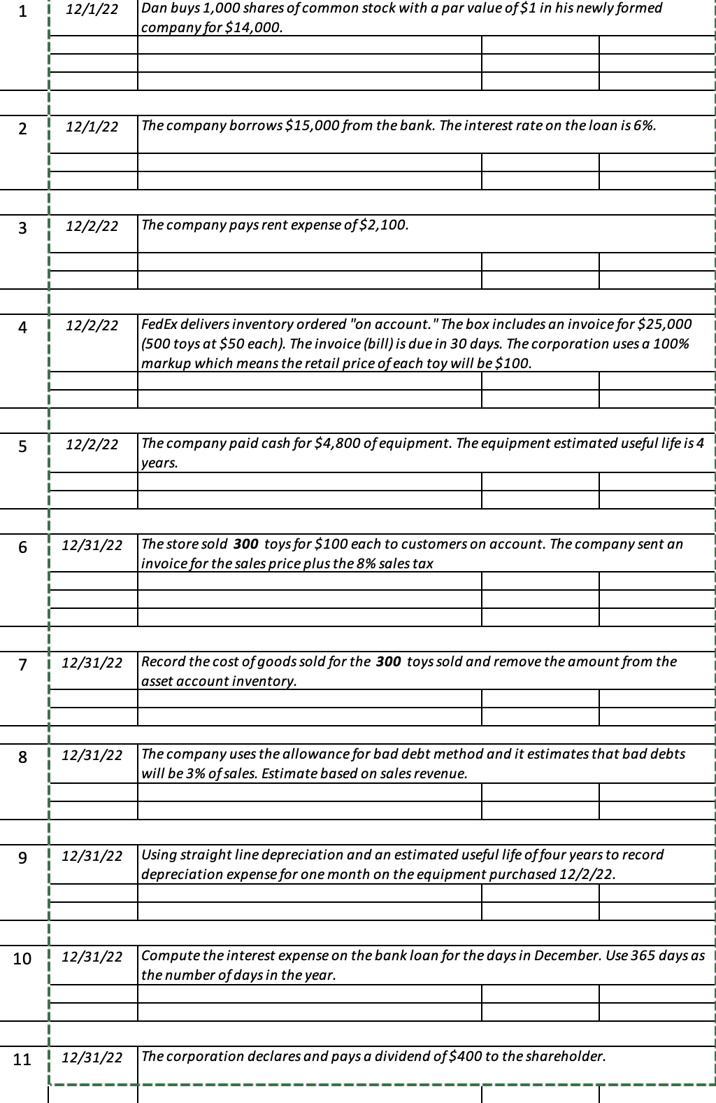 1 Start with the Journal Entries worksheet. Complete | Chegg.com