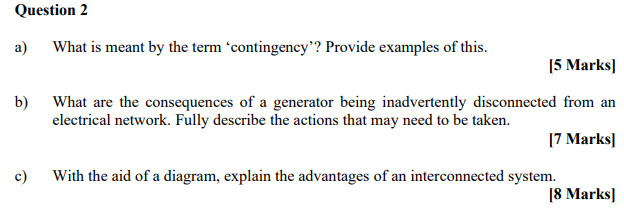 Solved Question 2 a) What is meant by the term “contingency? | Chegg.com