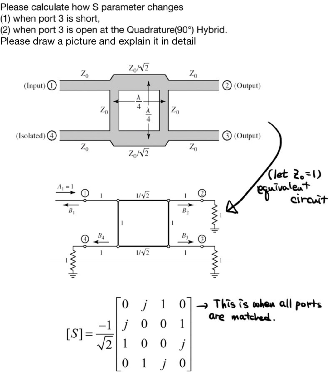Solved Please calculate how S parameter changes (1) (2) Ple | Chegg.com
