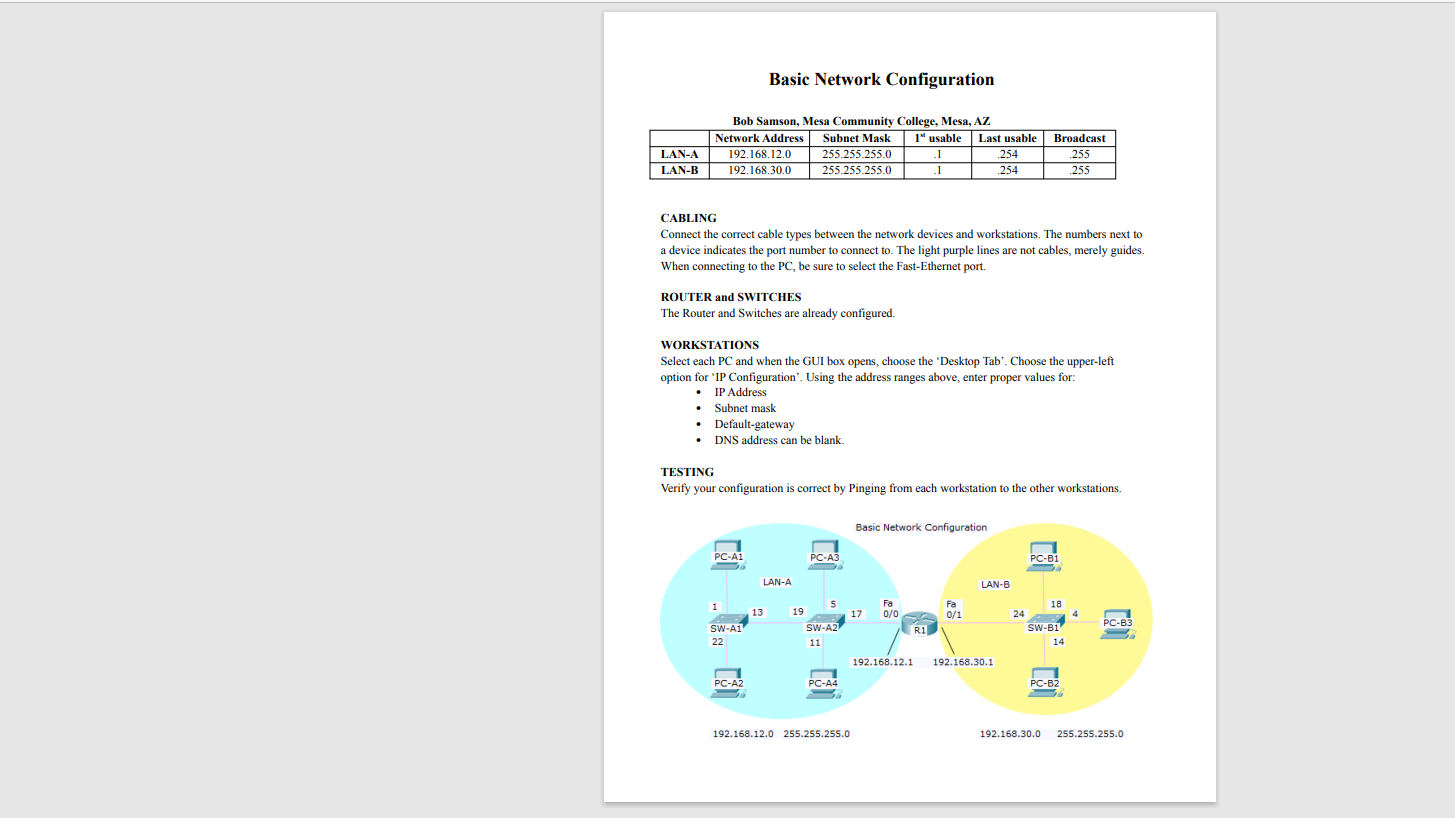 Solved In this assignment you will learn basic networking | Chegg.com