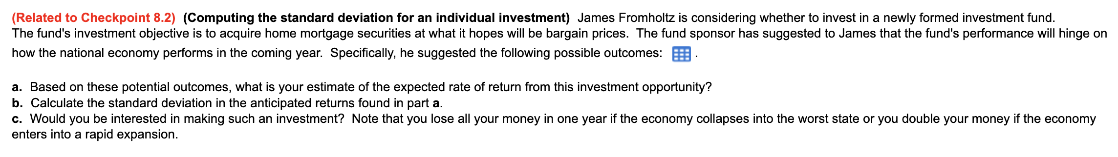 Solved (Related to Checkpoint 8.2) (Computing the standard | Chegg.com