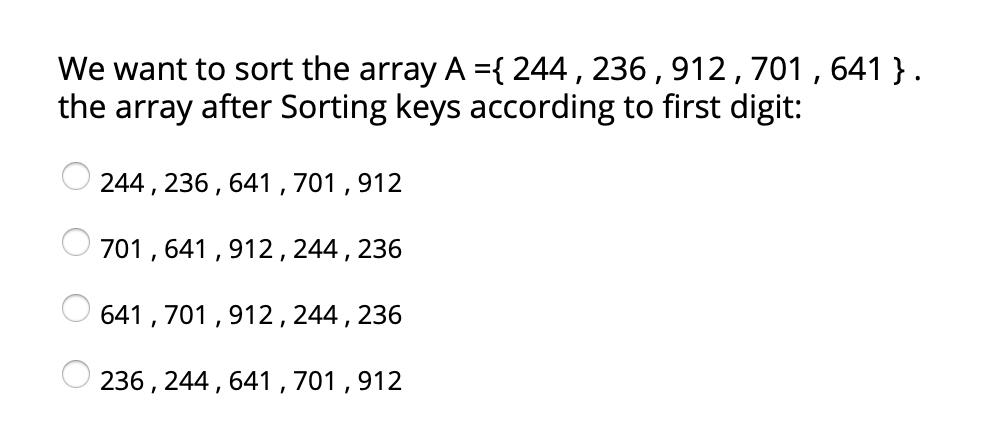Solved We are sorting the following array { 6,1,4,2,7,3} | Chegg.com