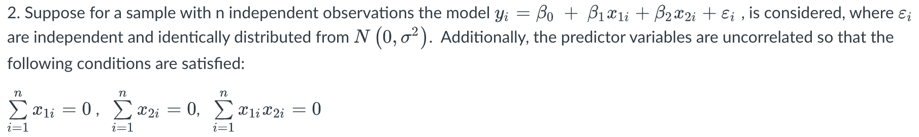 2. Suppose for a sample with n independent | Chegg.com