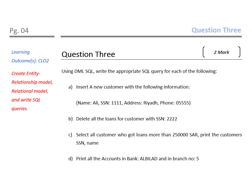 Solved Using Dml Sql Write The Appropriate Sql Query For 2987