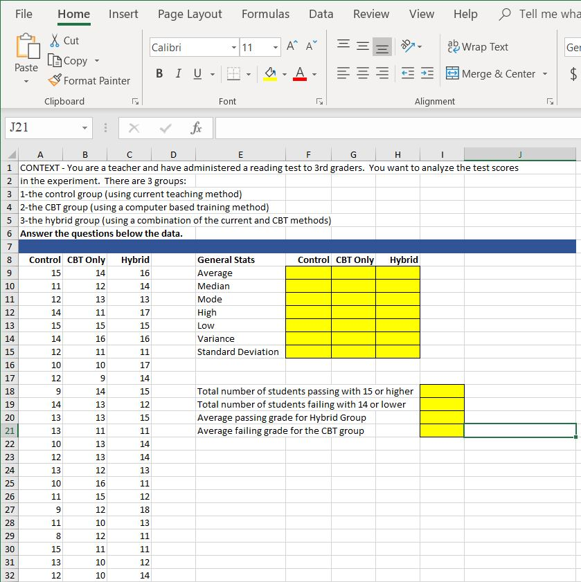 Solved File Home Insert Page Layout Formulas Data Review | Chegg.com