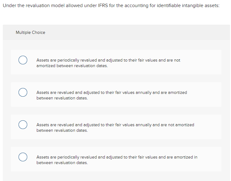 Solved Under the revaluation model allowed under IFRS for | Chegg.com