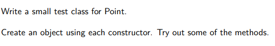 Solved Create A Class Called Point It Should Represent A