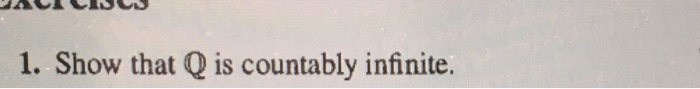 Solved Show that Q is countably infinite. | Chegg.com