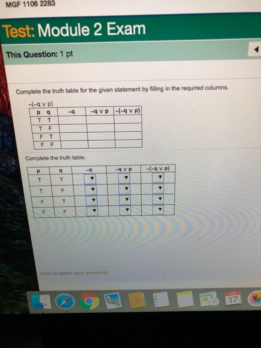 Solved MGF 1106 2283 Test: Module 2 Exanm This Question: 1 | Chegg.com
