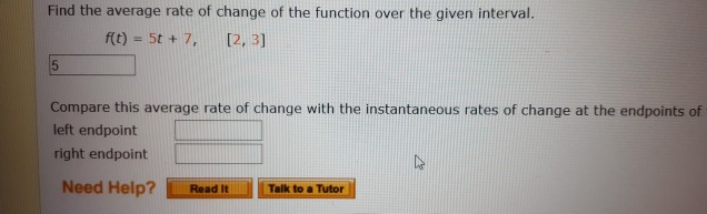 Solved Find the average rate of change of the function over | Chegg.com