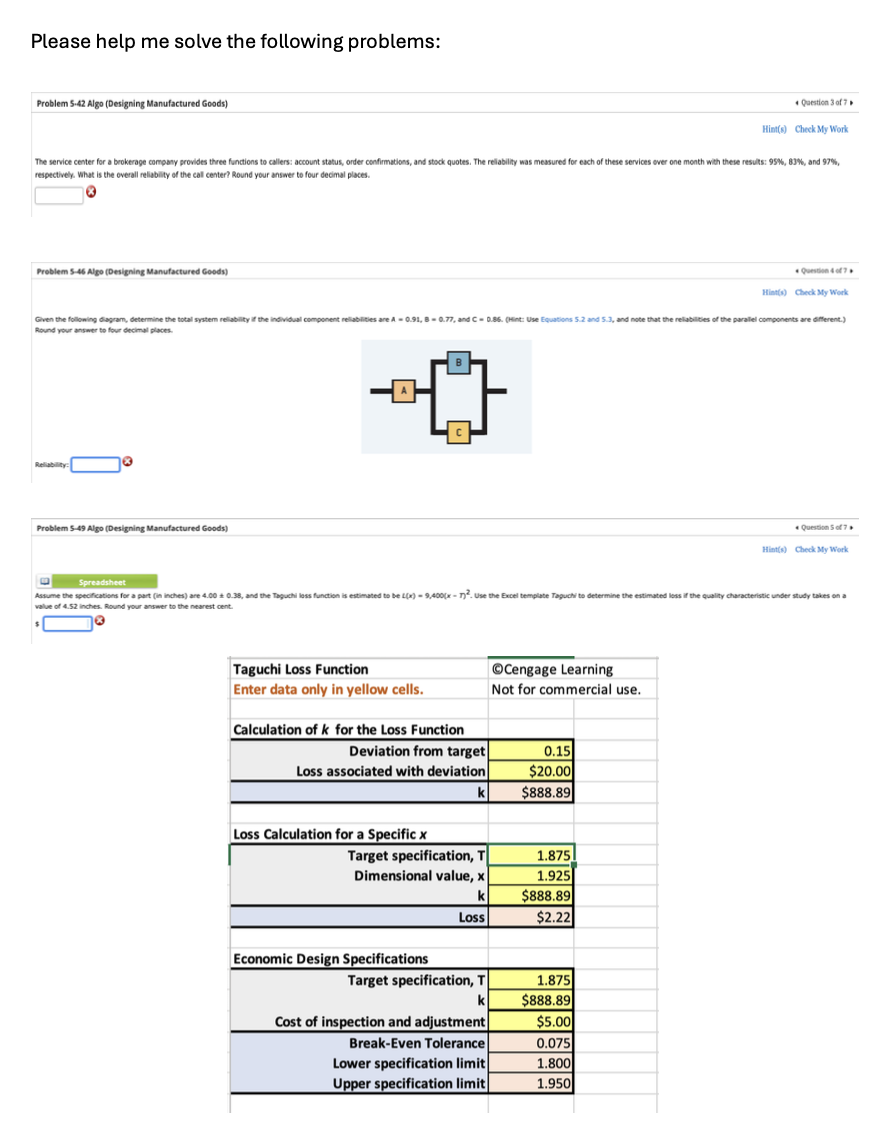 Solved Please help me solve the following | Chegg.com