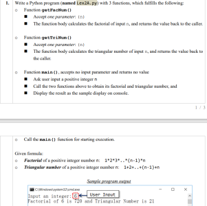Solved 1. Write a Python program (named Lex24.py with 3 | Chegg.com