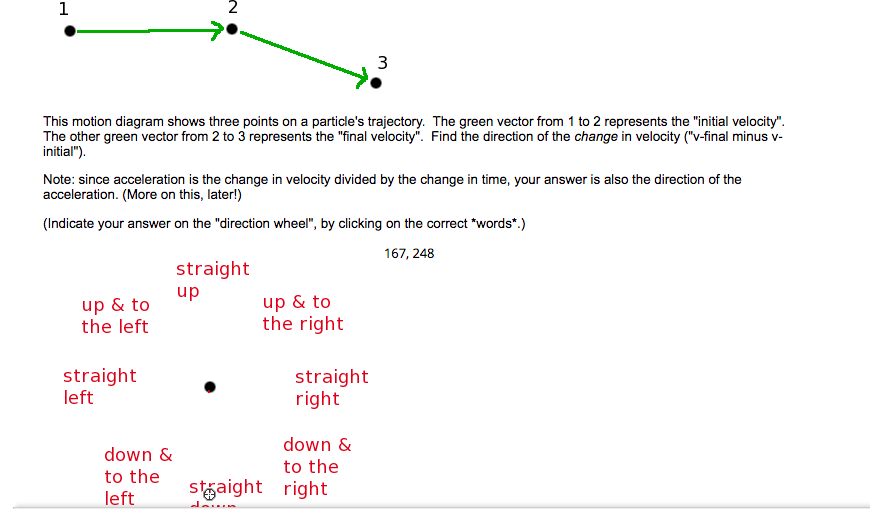 Solved 1 N 3 This motion diagram shows three points on a | Chegg.com