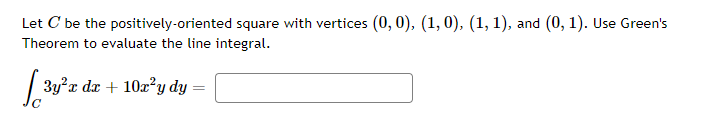 Solved Let C be the positively-oriented square with vertices | Chegg.com