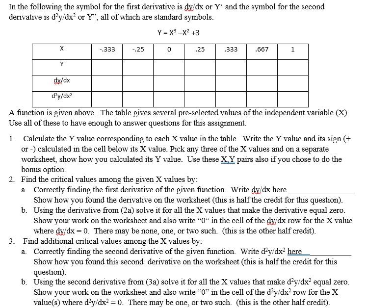 In The Following The Symbol For The First Derivative