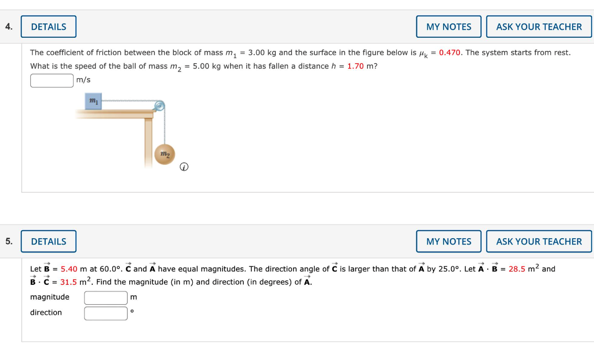 Solved The Coefficient Of Friction Between The Block Of Mass
