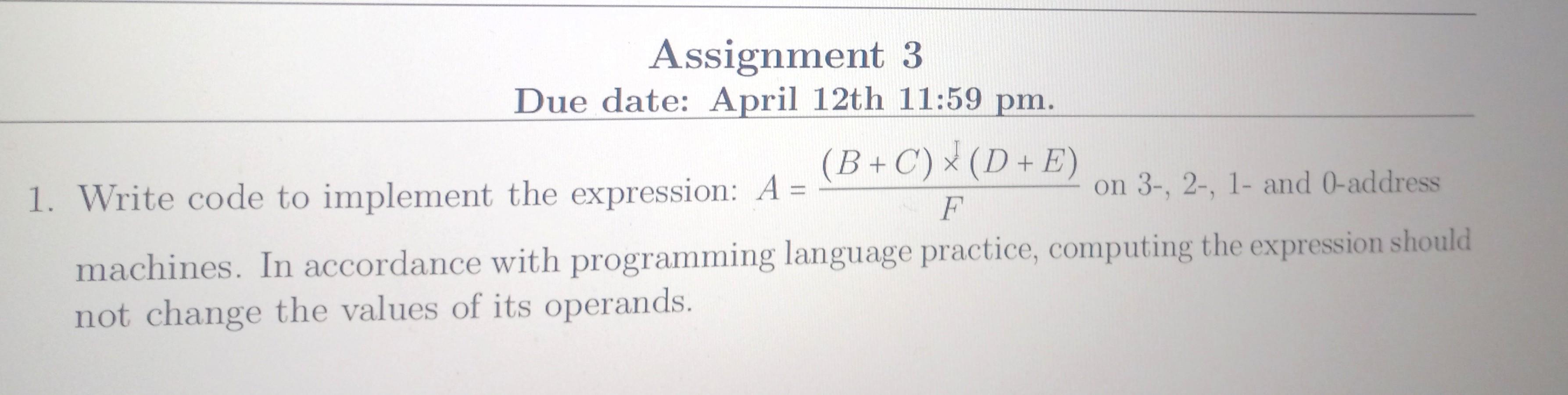 Solved Х Assignment 3 Due date: April 12th 11:59 pm. (B+C) | Chegg.com