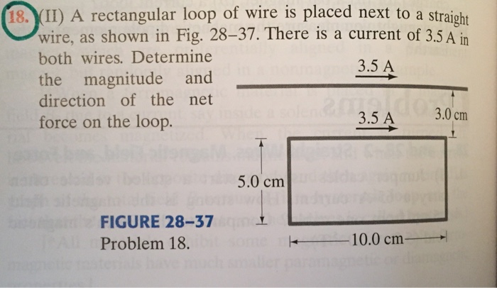 Solved 18. XII) A rectangular loop of wire is placed next to | Chegg.com