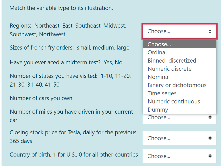 Solved Match the variable type to its illustration. Regions: | Chegg.com