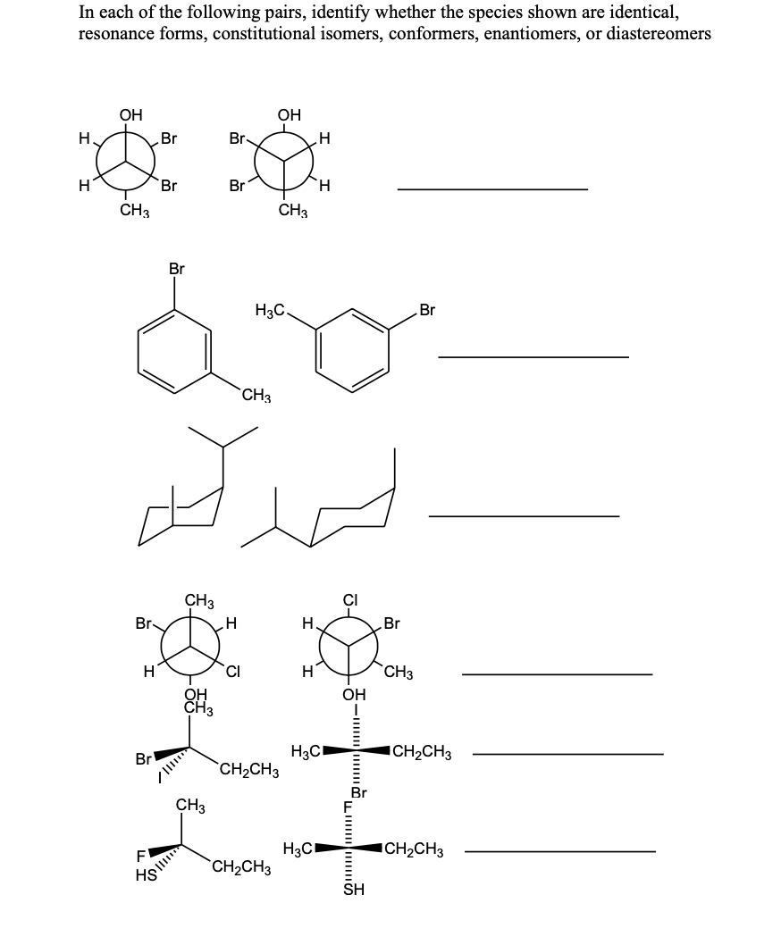 Solved In each of the following pairs, identify whether the | Chegg.com