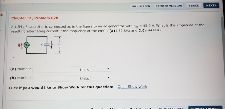 Solved FULL SCREEN PRINTER VERSION BACK NEXT ES Chapter 31, | Chegg.com