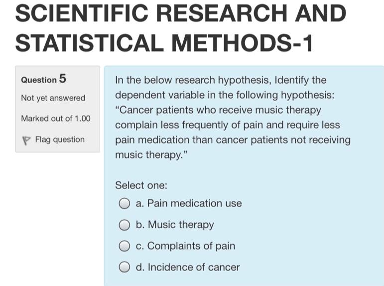 Solved SCIENTIFIC RESEARCH AND STATISTICAL METHODS-1 | Chegg.com