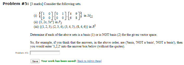 Solved Problem #5: [3 marks] Consider the following sets. m | Chegg.com